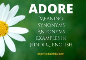 ADORE Meaning In Hindi | अडोर का मतलब & 15 उदाहरण हिंदी में | English ...